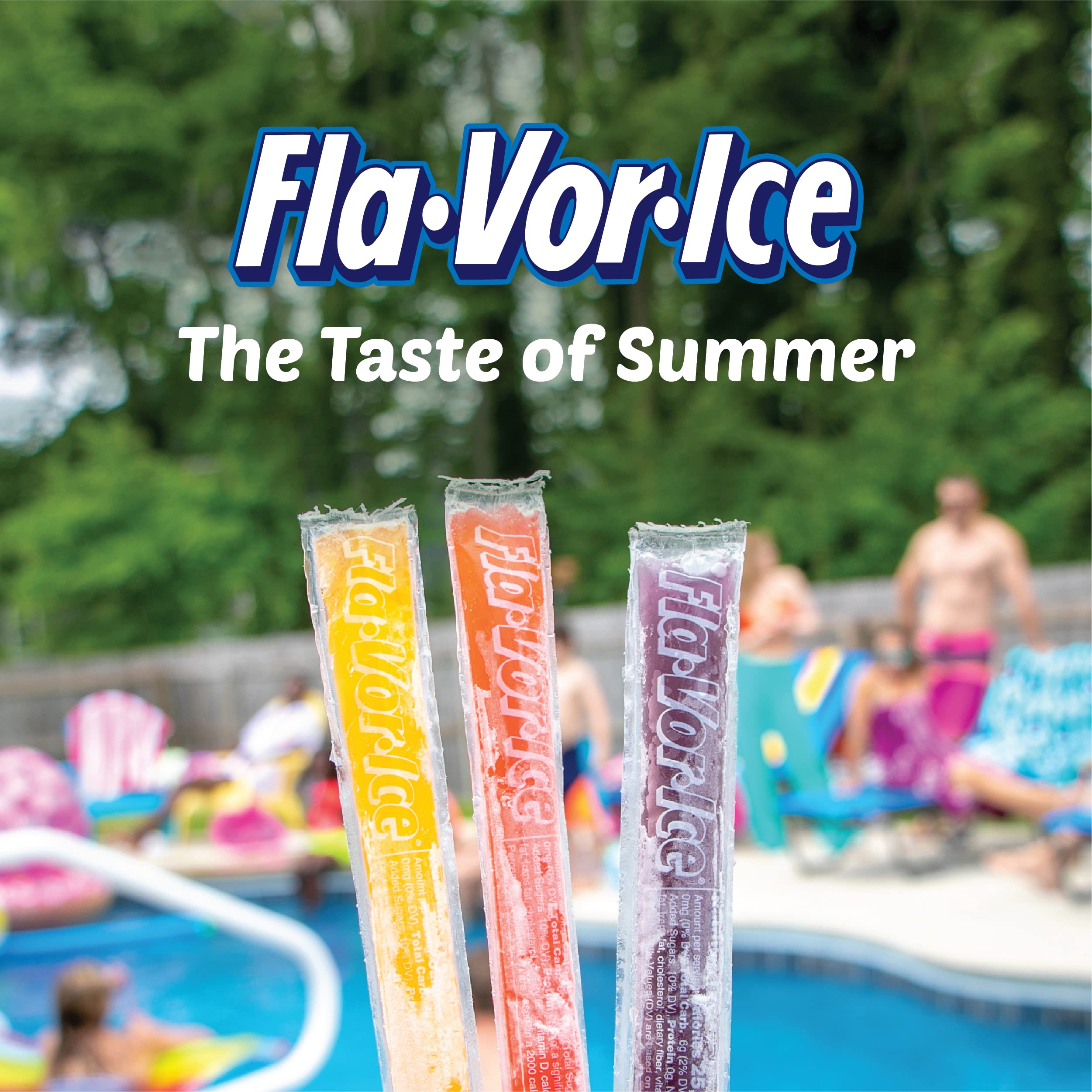 Fla-Vor-Ice Popsicle Variety Pack of 1.5 Oz Freezer Bars, Assorted Flavors, 100 Count