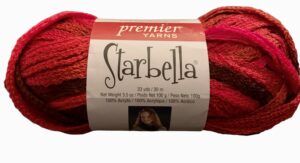 premier yarns starbella yarn, cinnamon candy