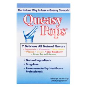 three lollies - queasy pops - assorted - 7 lollipops pack, drug free