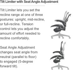 Herman Miller Classic Aeron Task Chair: Tilt Limiter w/Seat Angle Adj - PostureFit Support - Fixed Vinyl Arms - Standard Carpet Casters