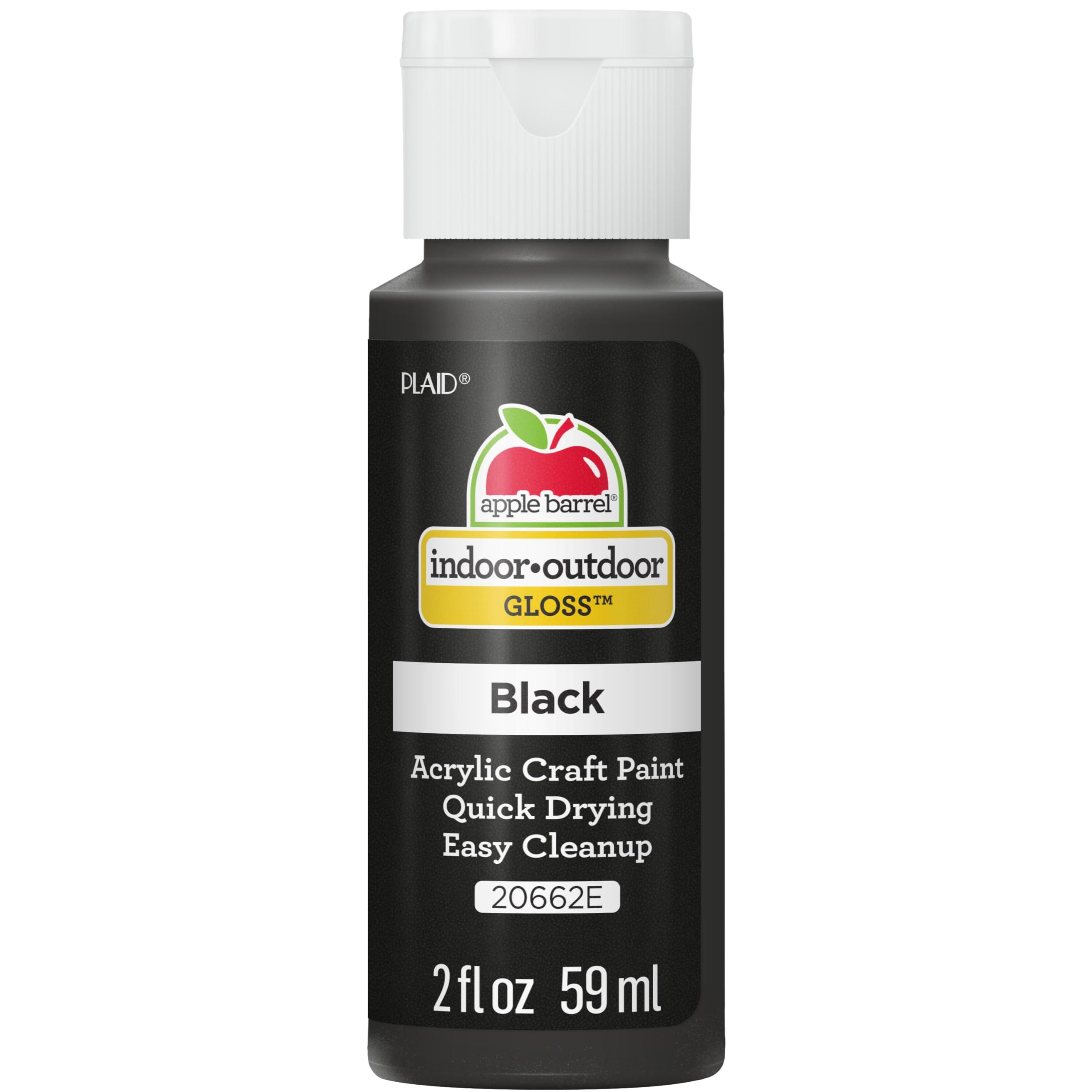 Apple Barrel Gloss Acrylic Paint in Assorted Colors (2-Ounce), 20662 Black