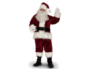 sunnywood men's supreme santa claus suit professional costume with belt gloves boot tops x-large