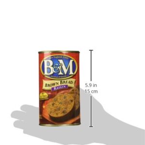 B&M Brown Bread, Raisins, 16 Ounce