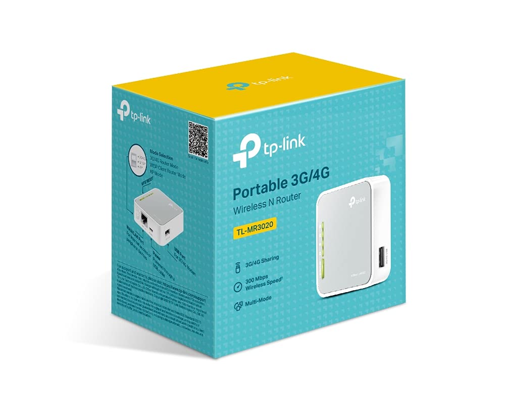 TP-Link N150 Wireless 3G/4G Portable Router with Access Point/WISP/Router Modes (TL-MR3020)