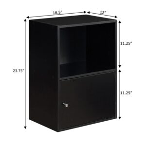 Convenience Concepts Xtra Storage, 1-Door Cabinet, Black