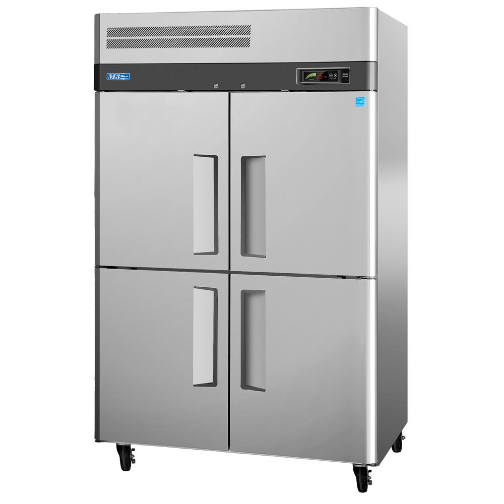 Turbo Air M3F47-4-N commercial kitchen upright freezer, self cleaning, LED lighting, self-diagnostic system, smart defrost (2) Split Door (42.1 Cu. Ft)