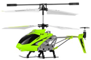 syma s107g 3 channel rc radio remote control helicopter with gyro - green