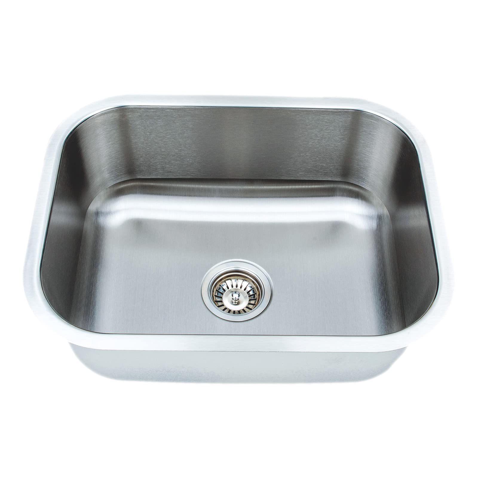 Wells Sinkware CMU2318-9 Craftsmen Series Stainless Steel Kitchen Sink, 23" 18 Gauge, Brushed Matte Finish