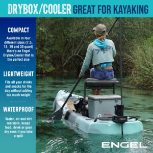 Engel UC13 13qt Leak-Proof, Air Tight, Drybox Cooler and Small Hard Shell Lunchbox for Men and Women in Tan