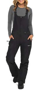 arctix women's essential insulated bib overalls, black, 3x