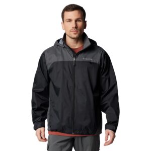 Columbia Men's Glennaker Lake Rain Jacket, Black/Grill, 4X Tall