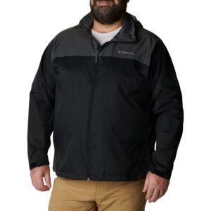 Columbia Men's Glennaker Lake Rain Jacket, Black/Grill, 4X Tall