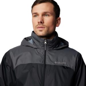 Columbia Men's Glennaker Lake Rain Jacket, Black/Grill, 4X Tall