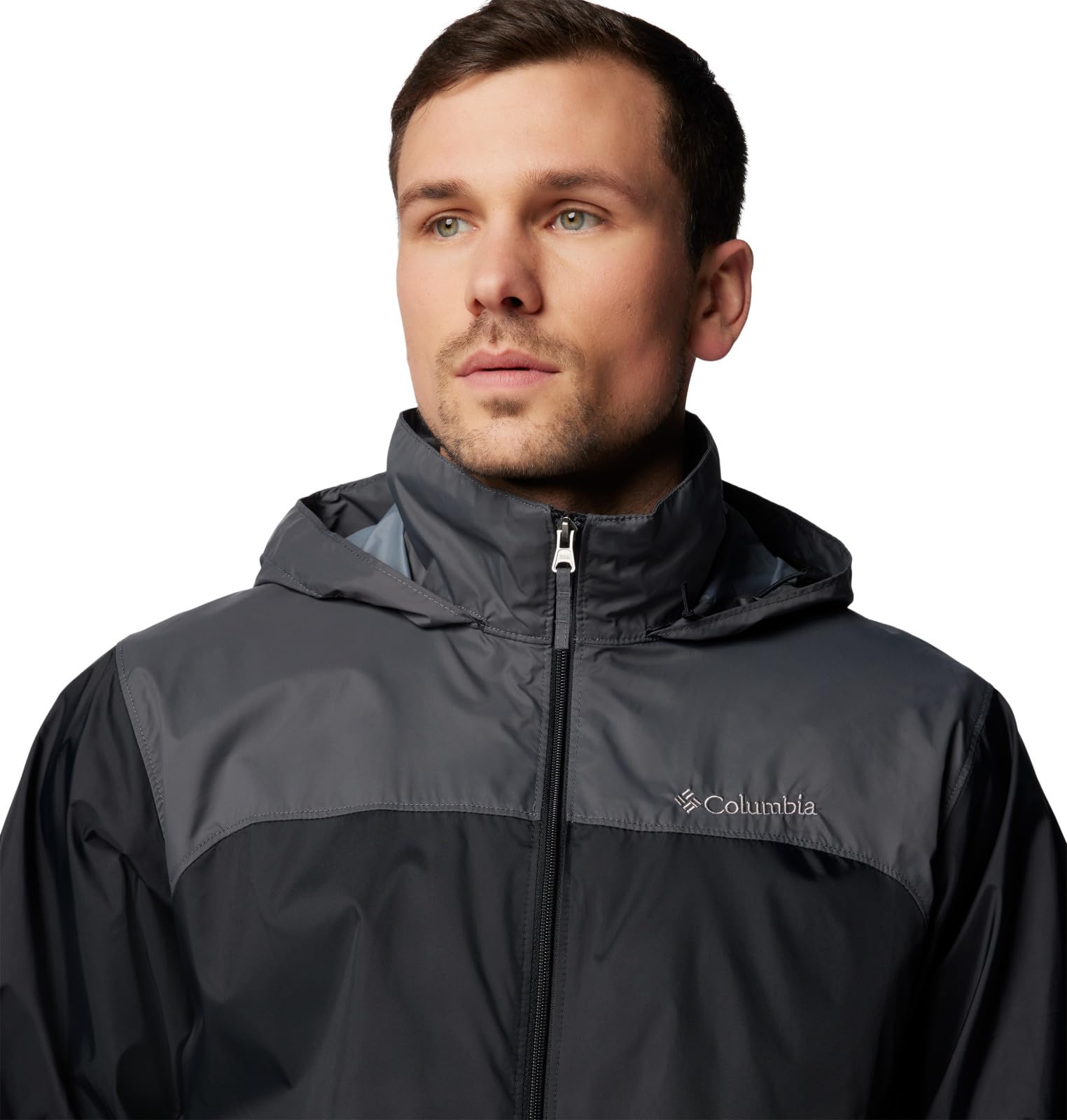 Columbia Men's Glennaker Lake Rain Jacket, Black/Grill, 4X Tall