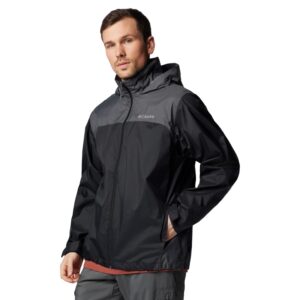 Columbia Men's Glennaker Lake Rain Jacket, Black/Grill, 4X Tall