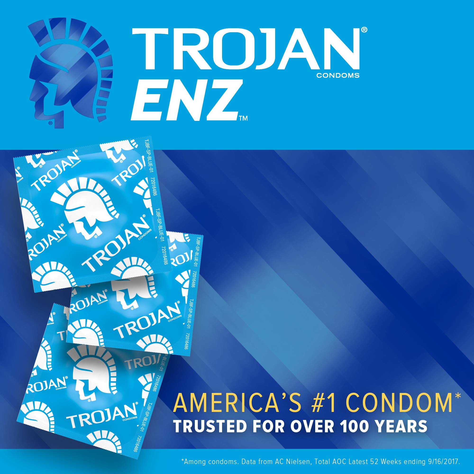 Trojan ENZ Armor Spermicidal Lubricated Condoms - 36 Count