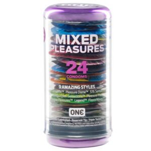 one condoms mixed pleasures, 24 count