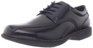 nunn bush men's bartole street bicycle toe oxford lace up with kore slip resistant comfort technology, black, 11 x-wide us