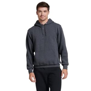 russell athletic men's dri-power pullover fleece hoodie, black heather, medium