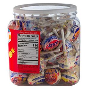 Smarties Lollies Mega | Vegan, Gluten Free, Peanut & Fat Free Fruity Flavors Childhood Treat, Perfect for Parties & Celebrations | Made by US Candy Company Since 1949 - 4 Pounds Jar 60 Counts