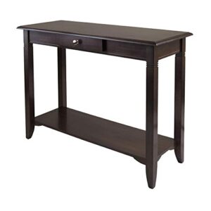 winsome nolan 30 x 40 x 15.98-inch composite wood console table with drawer, cappuccino (40640)