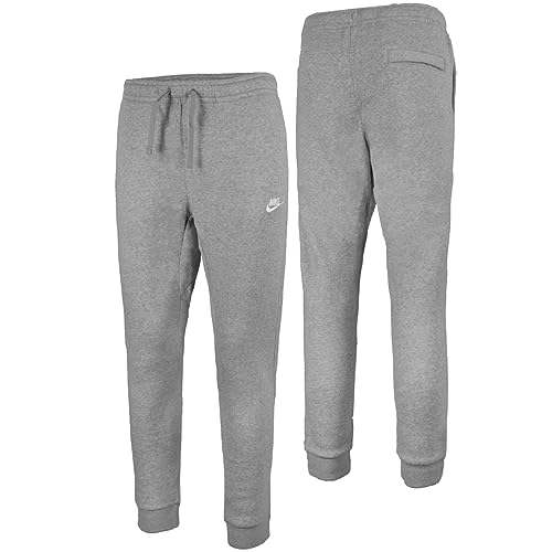 Nike Men's Sportswear Club Joggers, Dark Grey Heather/White, Medium