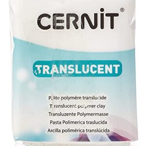 Cernit Transparant Clay 56g, Translucent White, 7 x 5.5 x 1.5 cm