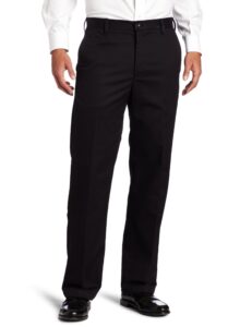 izod men's american chino flat-front straight-fit pants, black, 30w x 32l