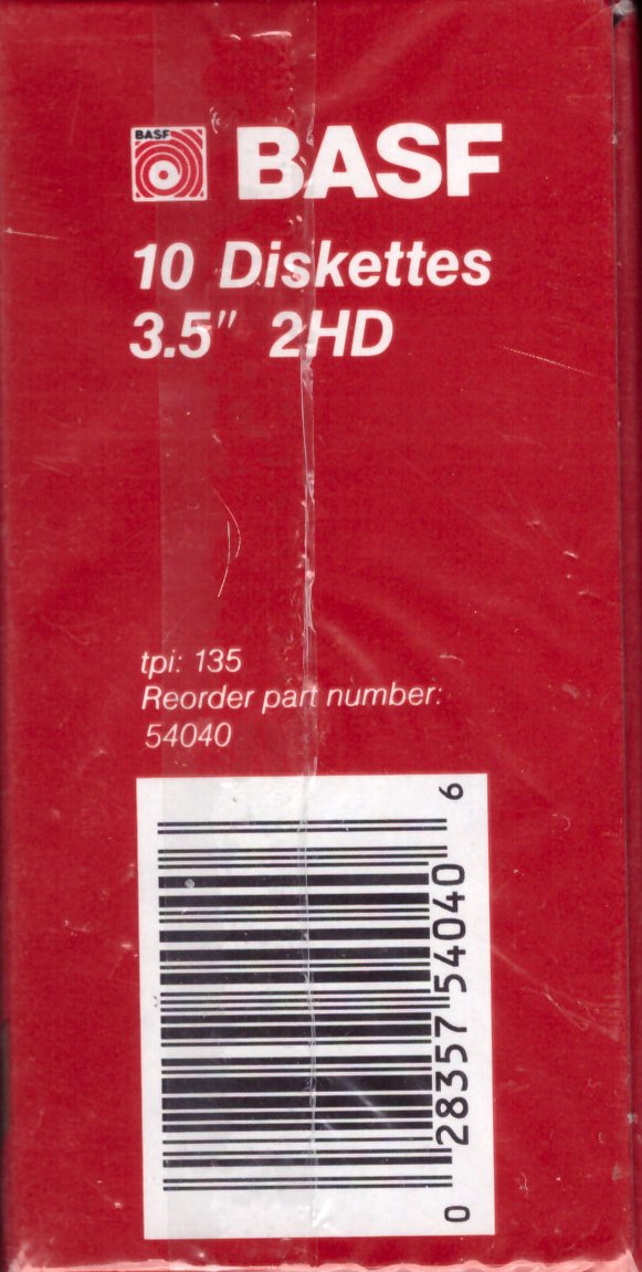 BASF 10 Diskettes 5.25" 2S/HD