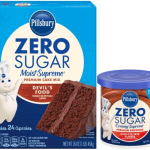 Pillsbury Moist Supreme Sugar Free Devil's Food Cake Mix, 16 Oz. And Pillsbury Creamy Sugar Free Frosting Chocolate Fudge, 16 Oz5