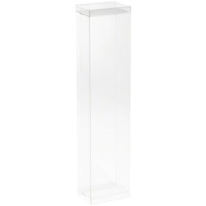 dollsafe clear folding display box for thin 11-12 inch dolls and action figures, 3" w x 2" d x 12.5" h, pack of 10