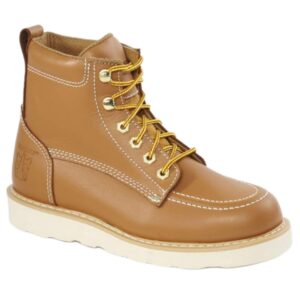 rhino 62t06 6 inch moc toe leather work boot - butternut 9