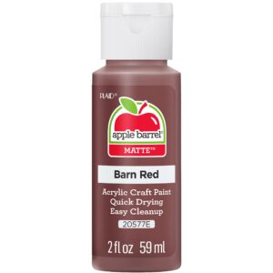 apple barrel acrylic paint in assorted colors (2 oz), 20577, barn red