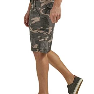 Lee Men's Dungarees Belted Wyoming Cargo Short, Ash Camo, 40