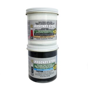 pc products pc-masonry epoxy adhesive paste, two-part repair, 32 oz in two jars, gray 73209