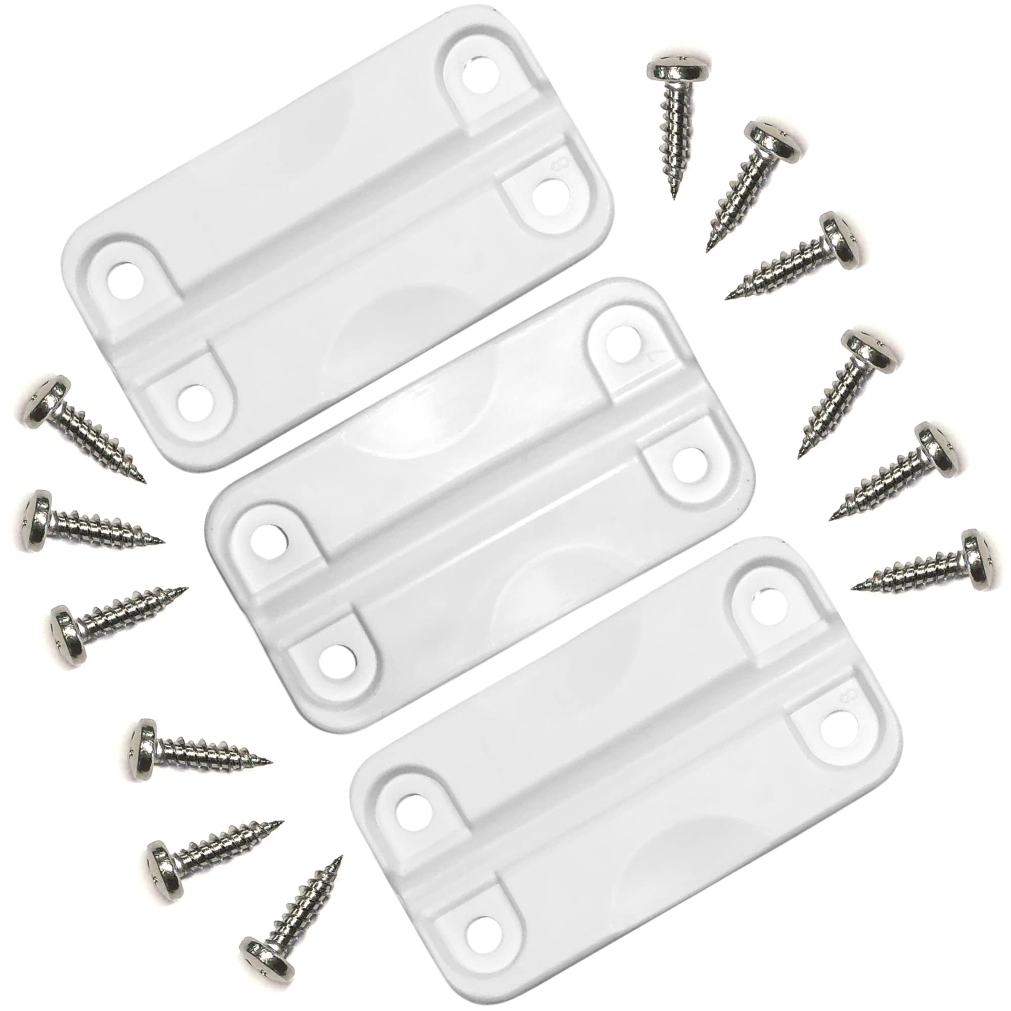 Igloo Cooler Plastic Hinges for Ice Chests (Set of 3), White, Standard Size, Contain UV Inhibitors