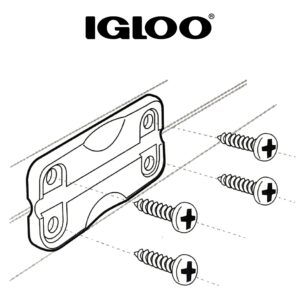 Igloo Cooler Plastic Hinges for Ice Chests (Set of 3), White, Standard Size, Contain UV Inhibitors