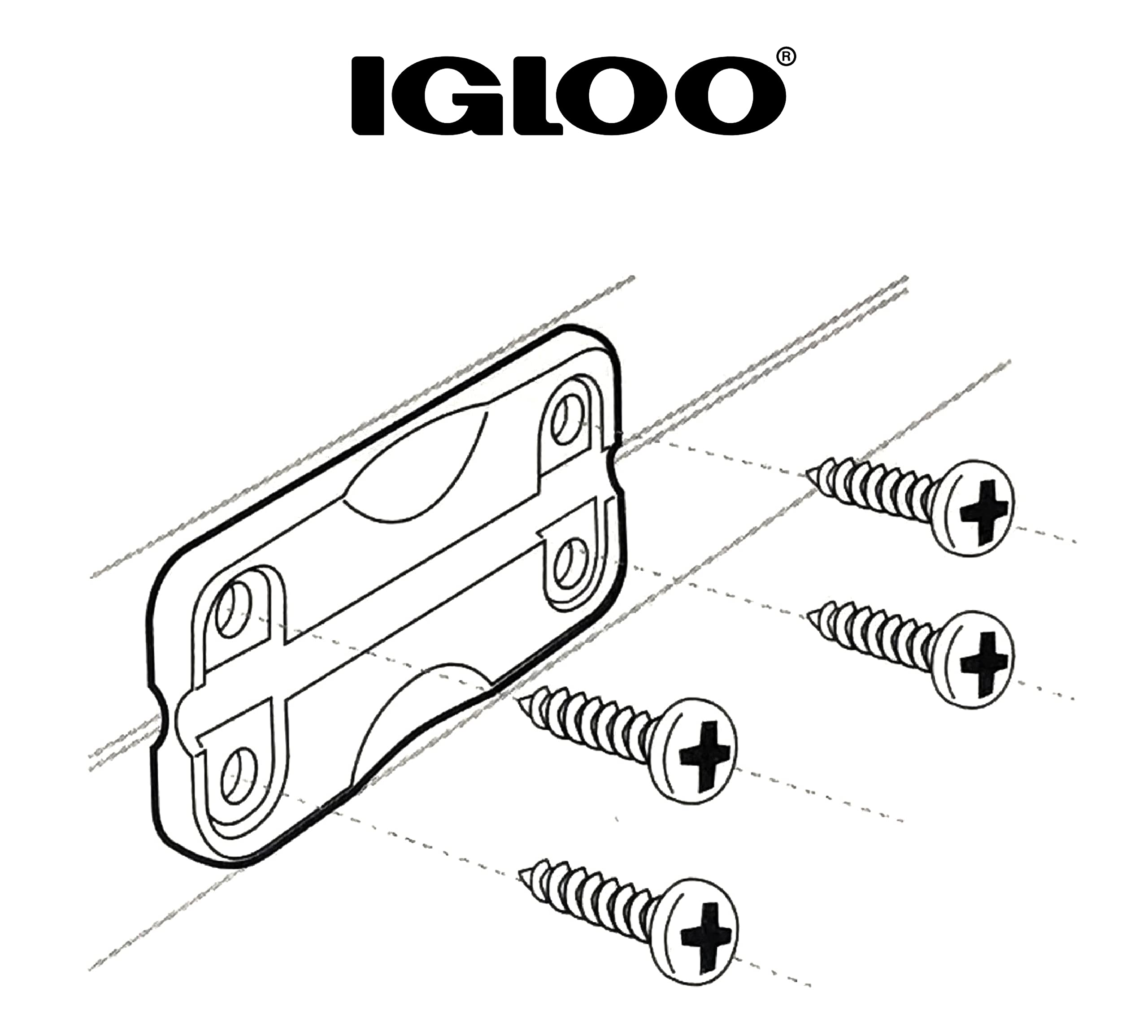 Igloo Cooler Plastic Hinges for Ice Chests (Set of 3), White, Standard Size, Contain UV Inhibitors