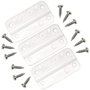 Igloo Cooler Plastic Hinges for Ice Chests (Set of 3), White, Standard Size, Contain UV Inhibitors