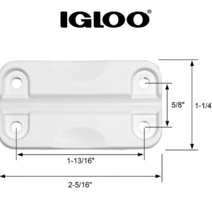 Igloo Cooler Plastic Hinges for Ice Chests (Set of 3), White, Standard Size, Contain UV Inhibitors