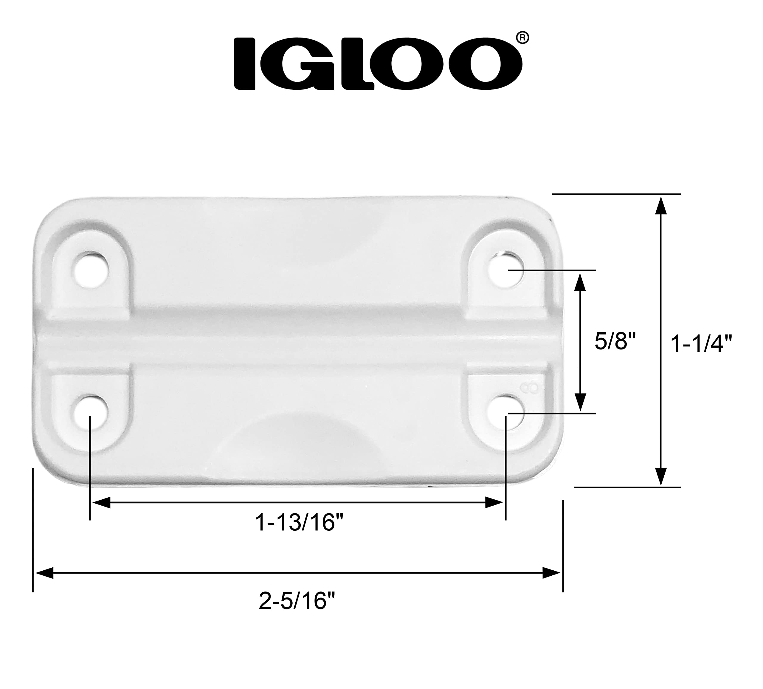 Igloo Cooler Plastic Hinges for Ice Chests (Set of 3), White, Standard Size, Contain UV Inhibitors