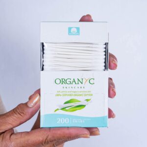 Organyc 100% Certified Organic Cotton Swabs - No Man-Made Materials, 200 Count, White