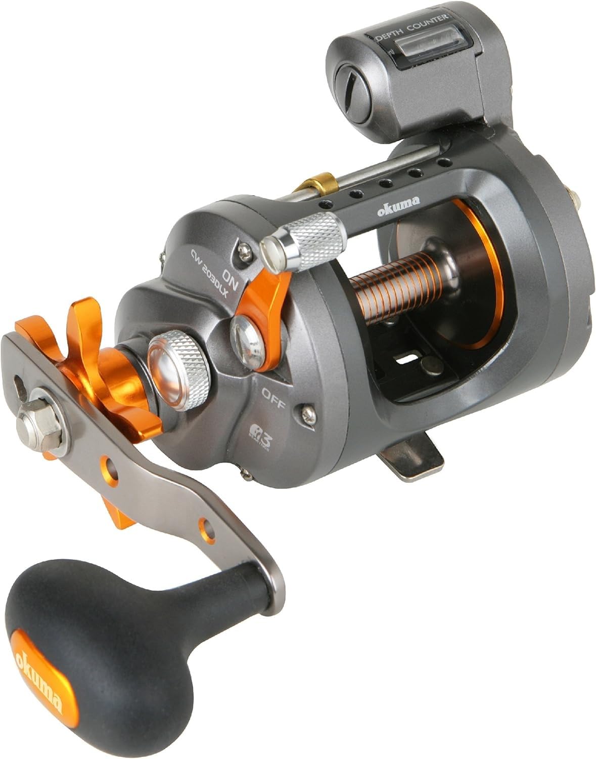 Okuma Fishing Tackle Cold Water Linecounter Trolling Reel CW-203D Silver