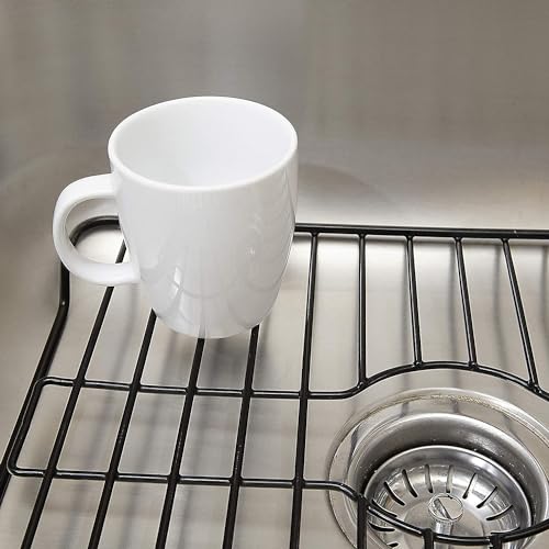 Better Houseware Sink Protector Prevents Scratches, Sink Rack for Bottom of Sink Black Sink Mat Sink Protectors for Kitchen Sink Metal 12 x 10.25 x 1