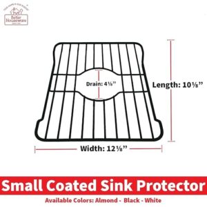 Better Houseware Sink Protector Prevents Scratches, Sink Rack for Bottom of Sink Black Sink Mat Sink Protectors for Kitchen Sink Metal 12 x 10.25 x 1