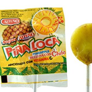 Alteno Super Pina Loca (Pineapple with Chili Lollipop) (40 Pieces)