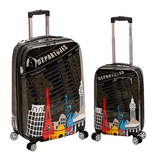 Rockland Melbourne Hardside Expandable Spinner Wheel Luggage, DEPARTURE, 2 Piece (20"/28")