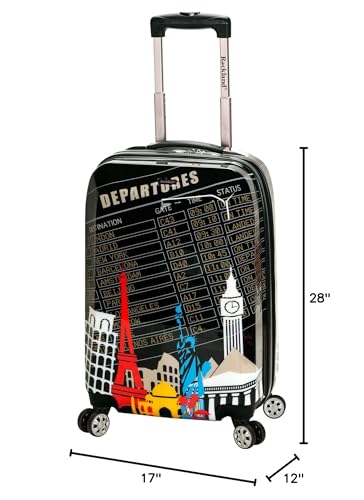 Rockland Melbourne Hardside Expandable Spinner Wheel Luggage, DEPARTURE, 2 Piece (20"/28")