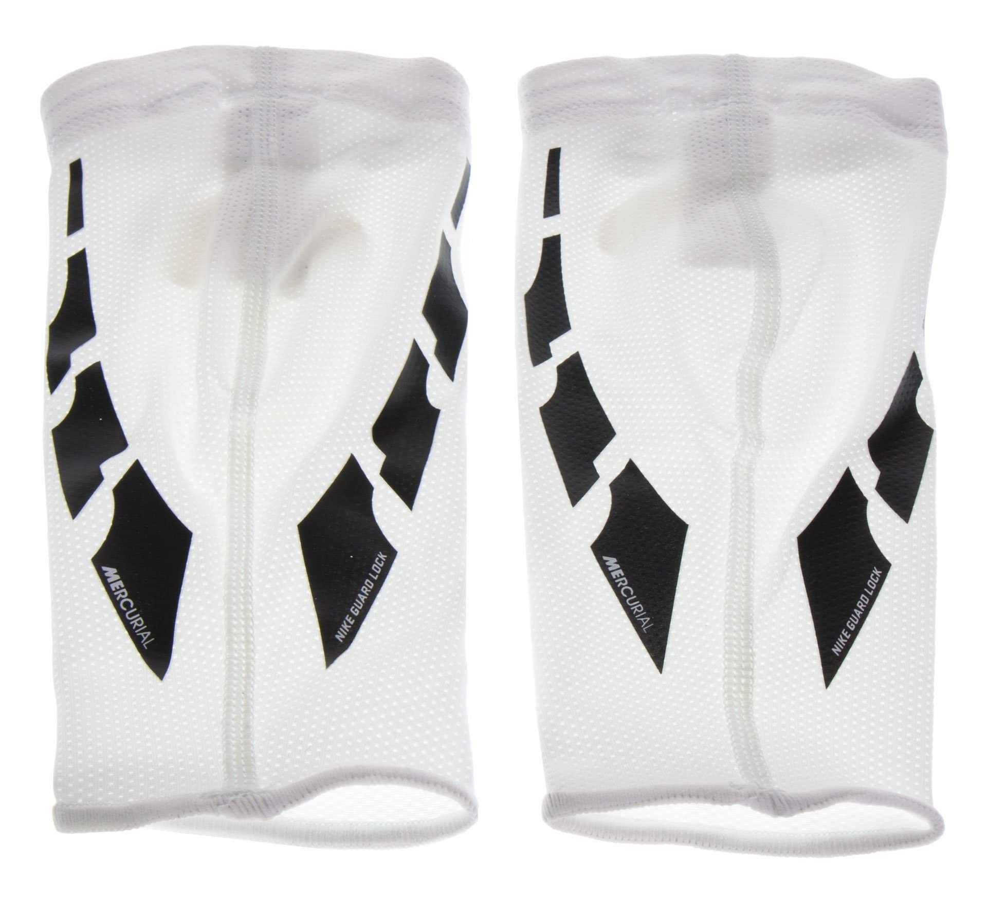 Nike Unisex's Guard Lock Elite Soccer Sleeves, White/Black/Black, S