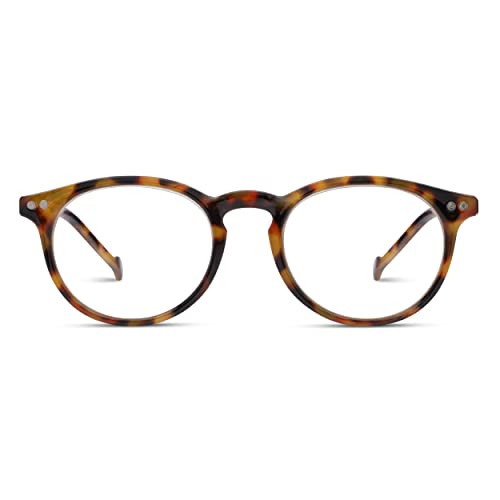 Peepers by PeeperSpecs Brain Trust Round Reading Glasses, Tortoise, 47 + 1.25